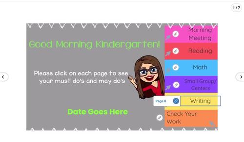 Seesaw Daily Work Template (Pre-loaded) by Dean's Darlings | TPT