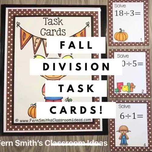 Division Task Cards by Fern Smith's Classroom Ideas | TPT
