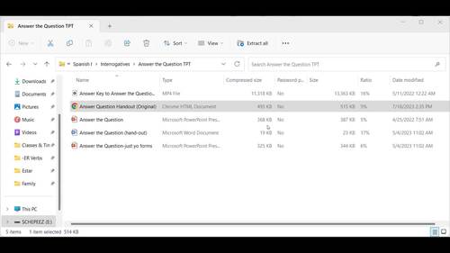 Spanish- Class Practice Answering Questions with Interrogatives | TPT