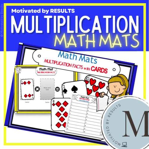 Math Mats - Multiplication Facts with PLAYING CARDS by Motivated By RESULTS