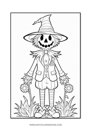 Halloween Scarecrow Pictures to Color Vol 4: Festive Farm Fun! by ...