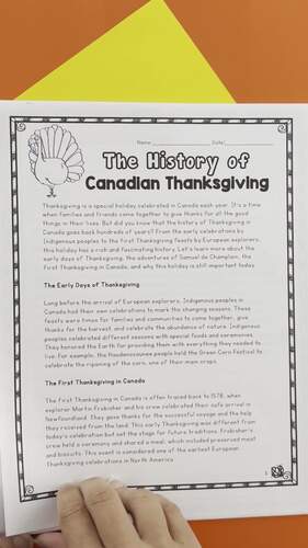 Canadian Thanksgiving by What Teachers Want | TPT