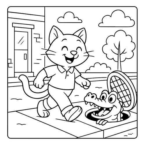 Charming Crime Scenes Coloring Pages | 45 Cozy & Funny Animal Detective ...