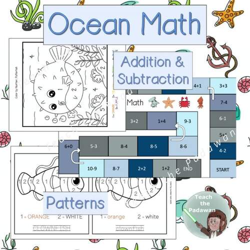 Ocean Math by Teach the Padawan | TPT