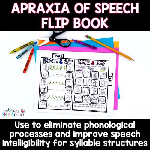 Apraxia of Speech & Phonological Processes Flip Books by The Busy ...