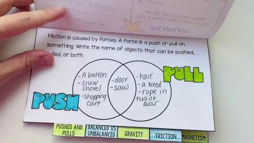 Forces and Motion Flip Book Activity by The Off Duty Teacher | TPT