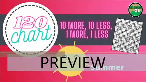120 Chart 10 More/Less, 1 More/Less - Summer (video and recording sheet)