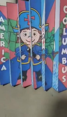 Columbus Day Crafts Agamograph Art 2D Activities Coloring Pages America U.S