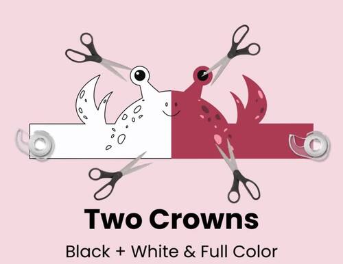 Crab Crown / Party Hat / Mask / Costume / Animal / Headband ** Two ...
