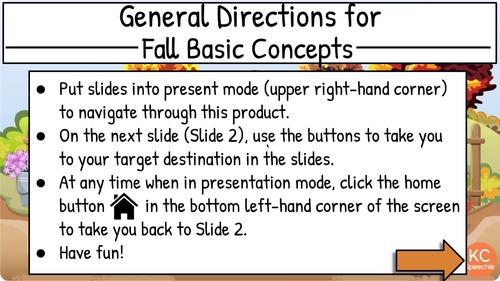 Fall Basic Concepts Using Google Slides | Fully Digital and Interactive!