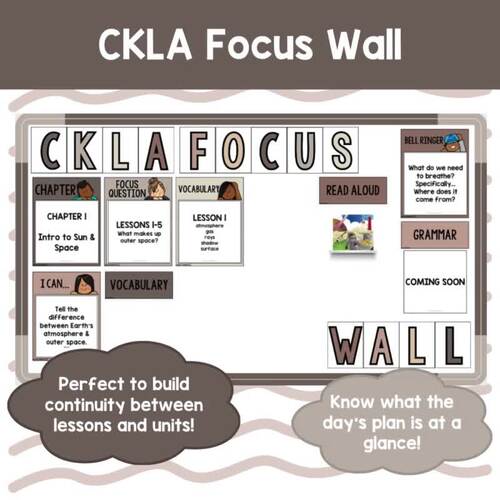 CKLA Grade 1 Knowledge Unit 6 Astronomy Focus Wall: I Can Statements ...