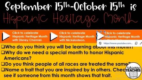 Hispanic Heritage (A-Person-A-Day) Google Classroom & PDF by Adrienne ...