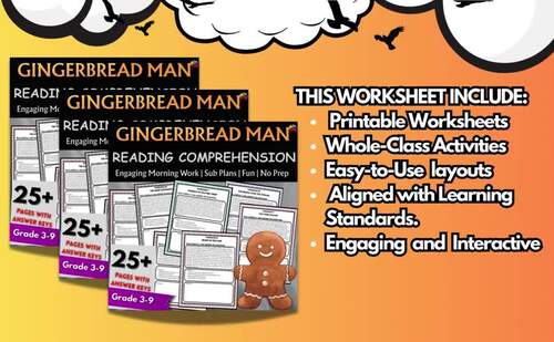 The Gingerbread Man Reading Comprehension Passages Activities 4th,5th ...