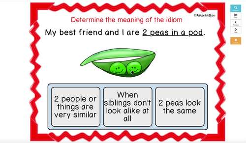 Idioms in Context Set 2 Speech Boom Cards by Aimee Walton | TPT