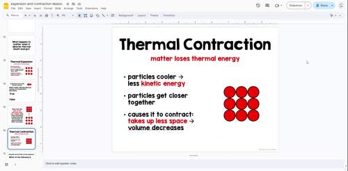 Expansion and Contraction Interactive Lesson - Thermal Energy | TPT
