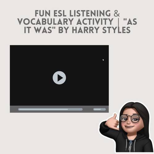 Fun ESL Listening & Vocabulary Activity | "As It Was" by Harry Styles