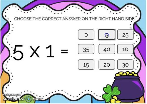 Multiplication Practice (x5) Fives DIFFERENTIATED BOOM CARDS BUNDLE