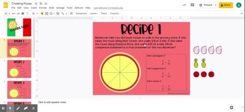 4th Grade Fractions Review for Equivalent Fractions and Adding ...