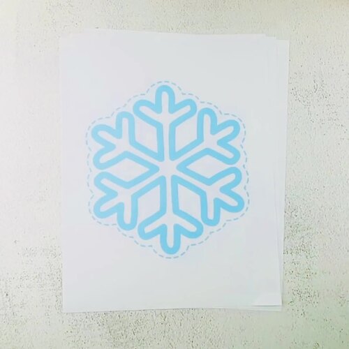 Blue Snowflake Cut-Out – 5 Sizes for Winter Crafts, Bulletin Boards ...