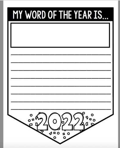 New Years 2024 One Word Resolutions Goal Setting Banner Bulletin Board ...