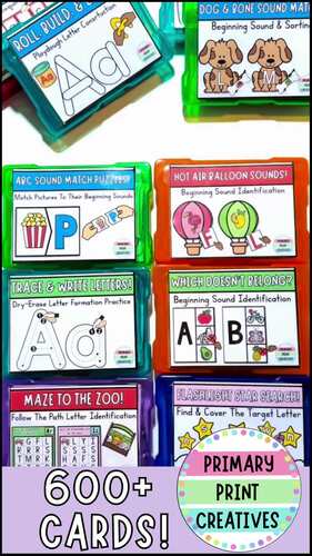 Alphabet Task Cards Mega Packet | 20 Literacy Centers by ...