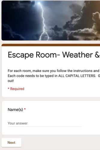 Weather & Climate Digital Escape Room, Breakout Room Activities, No Prep