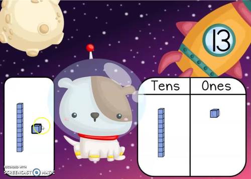 Counting to 20 Base ten block Boom Cards distance learning by Madame Soleil