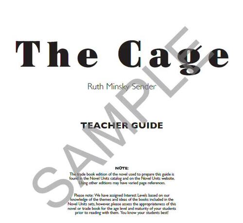 The Cage Novel Units® Teacher Guide Novel Study | TPT