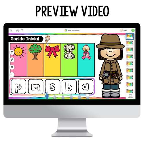 Sonidos Iniciales - Google Slides™ | SeeSaw™ | PowerPoint | TPT
