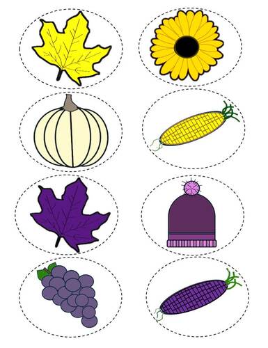 Fall Theme Color Sorting Matching Tracing Preschool Kindergarten .PDF ...