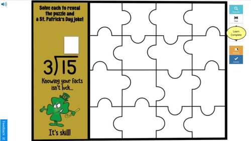 Division Math Fact Practice | St. Patrick's Day | Mystery Picture ...