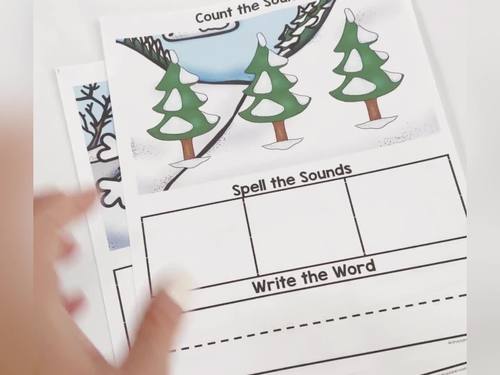 Word Mapping Mats -WINTER Version (Science of Reading) Orthographic Mapping