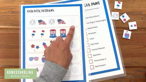 4th of July Activities // Scavenger Hunt, Patterns, Games and more!
