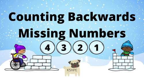 Counting Backwards, Missing Numbers, Winter, Numbers, Video and SLIDES