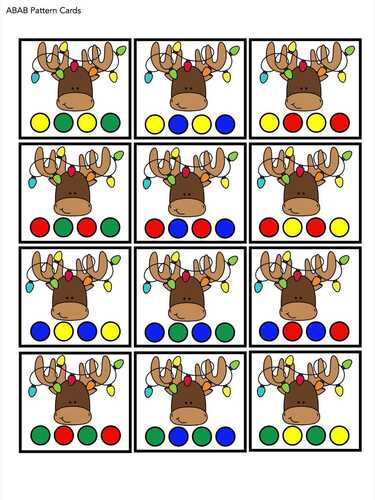 Christmas Light Beads Play Dough Patterning Activity | Hands-On Math Center