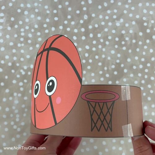 Basketball Headband - Sports Paper Hat - March Madness Craft - Coloring ...
