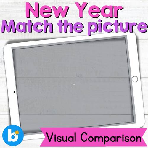 New Year Match the Picture Visual Comparison Boom Cards by Teacher Kimmy
