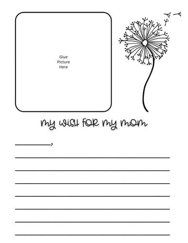Mother's Day Writing Activity | My Wish for Mom by Teaching with Tiller