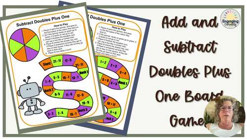 Differentiated Doubles Plus One Write the Room & Board Game Bundle ...