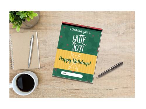 Coffee Gift Card Holder Wishing you a Latte Joy card holder 2pk | TPT