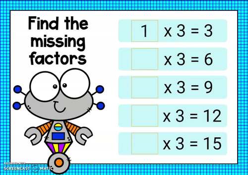 Multiplication Table of 3 Boom Cards™ Distance Learning by Creating 4 ESL