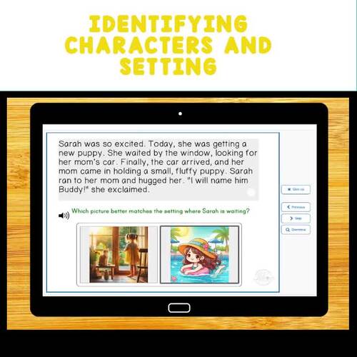 Boom Cards Identify Character and Setting by Limes and Lemons | TPT