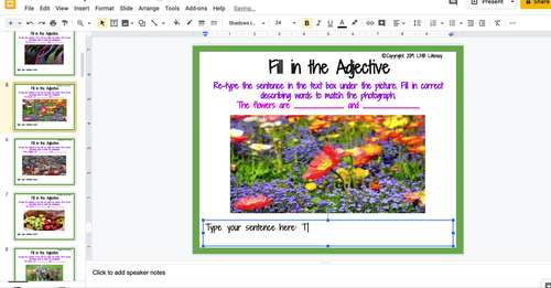 ESL Activities, Digital Task Cards, Adjectives by LMB Literacy | TPT