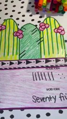 Cactus Math Place Value Craft by The Teaching Diva Corner | TPT