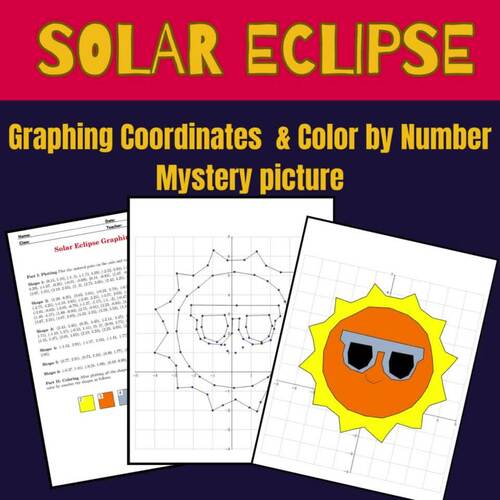 Back to School Funny Sun Wearing Eclipse Glasses Graphing Coordinates ...