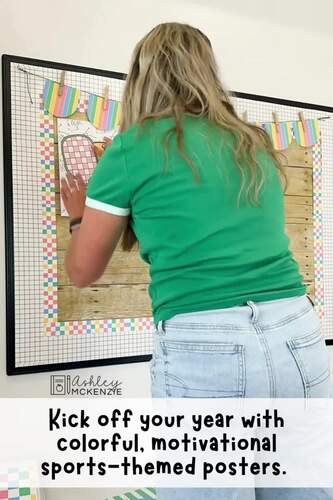 Classroom Posters Editable Sports Theme Classroom Bulletin Board Ideas