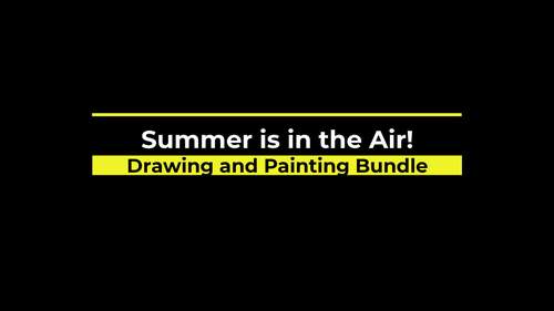 SUMMER BUNDLE 4 Easy Directed Drawing & Watercolor Painting Video Art ...