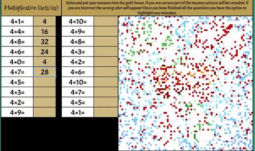 Multiplication Facts Fluency Practice (4s) Christmas and Winter Math ...
