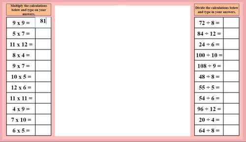 Mystery Digital Pixel Art NO PREP - Castle Multiplication and Division ...