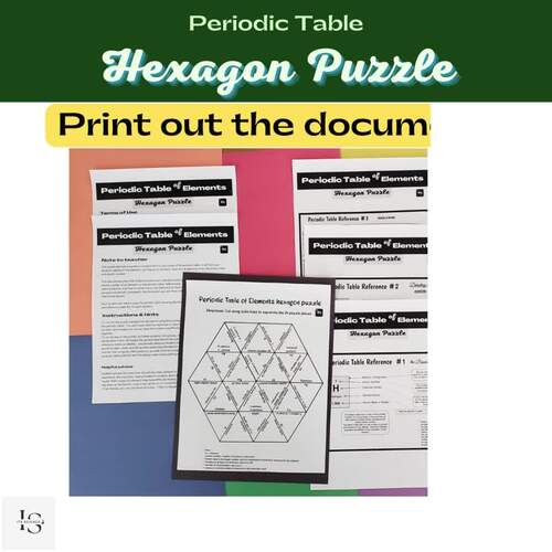 Periodic Table of Elements Hexagonal Matching & Thinking Science Review ...